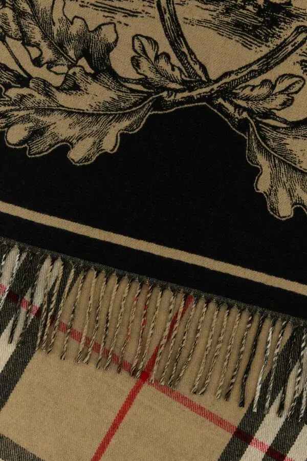 Burberry Embroidered Cashmere Scarf
