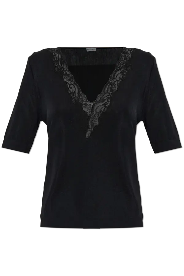 Balmain Top With Lace Trim