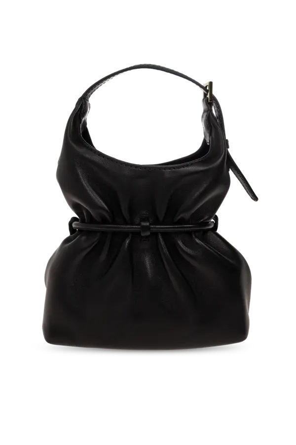 Balmain Leather ‘sphynx Mini’ Bag With Logo - Black