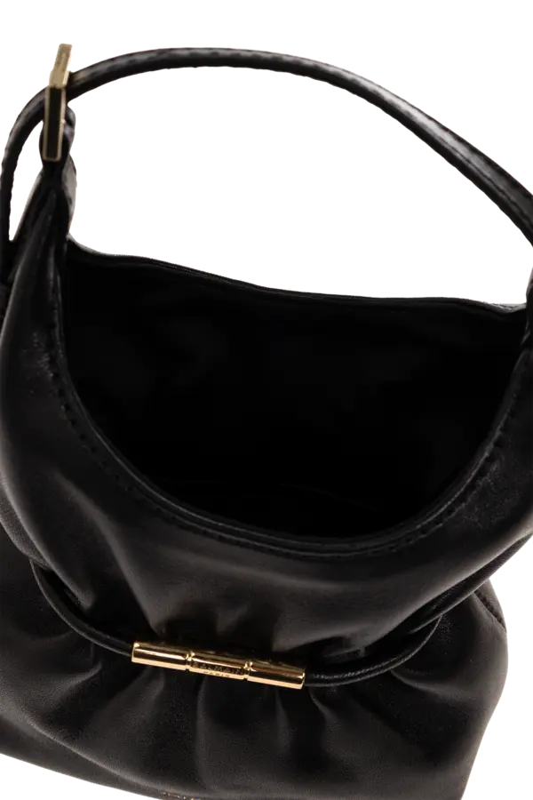 Balmain Leather ‘sphynx Mini’ Bag With Logo - Black