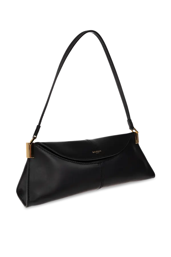 Balmain 64-83 Small’ Leather Bag - Black