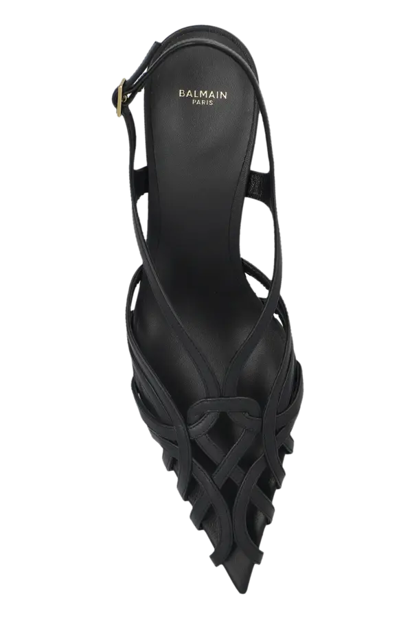 Balmain Leather Heeled Sandals