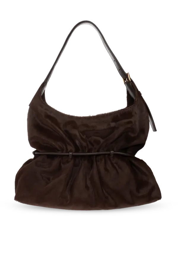 Balmain Sphynx Medium’ Leather Bag With Logo