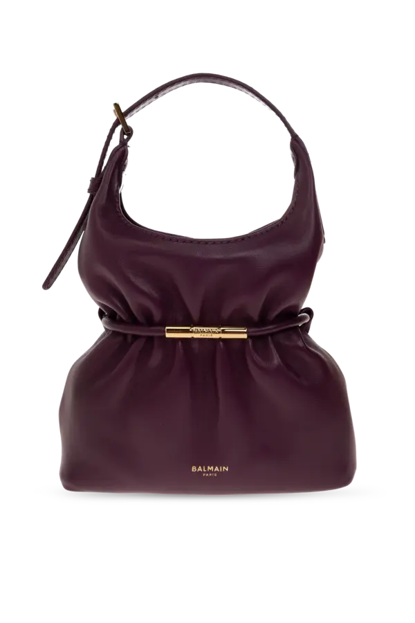 Balmain Leather ‘sphynx Mini’ Bag With Logo