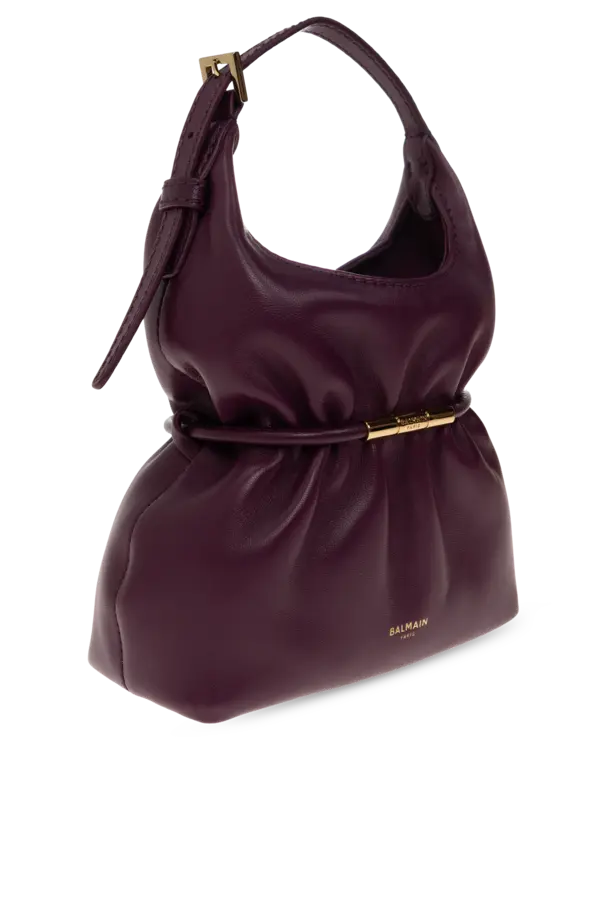 Balmain Leather ‘sphynx Mini’ Bag With Logo