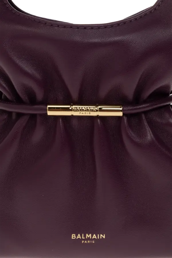 Balmain Leather ‘sphynx Mini’ Bag With Logo