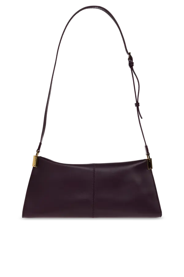 Balmain 64-83 Medium’ Leather Bag With Logo