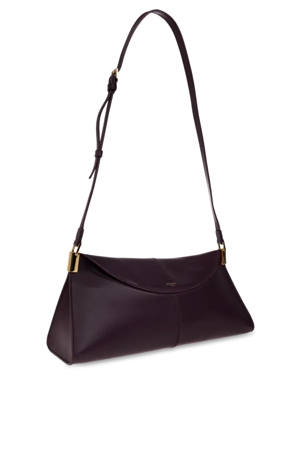Balmain 64-83 Medium’ Leather Bag With Logo