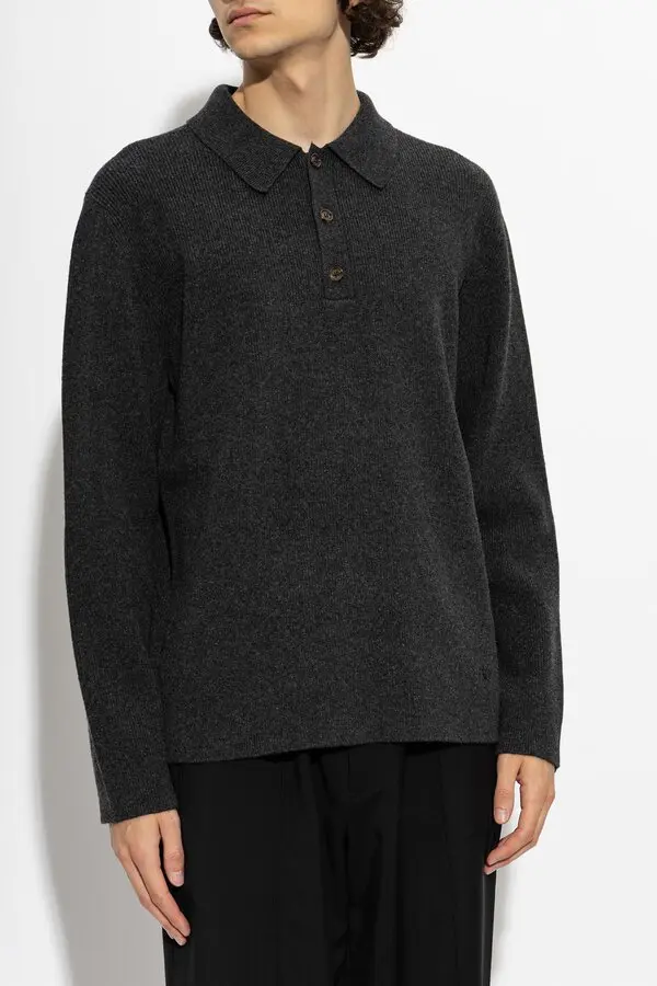 Valentino Garavani Wool Long-sleeve Polo