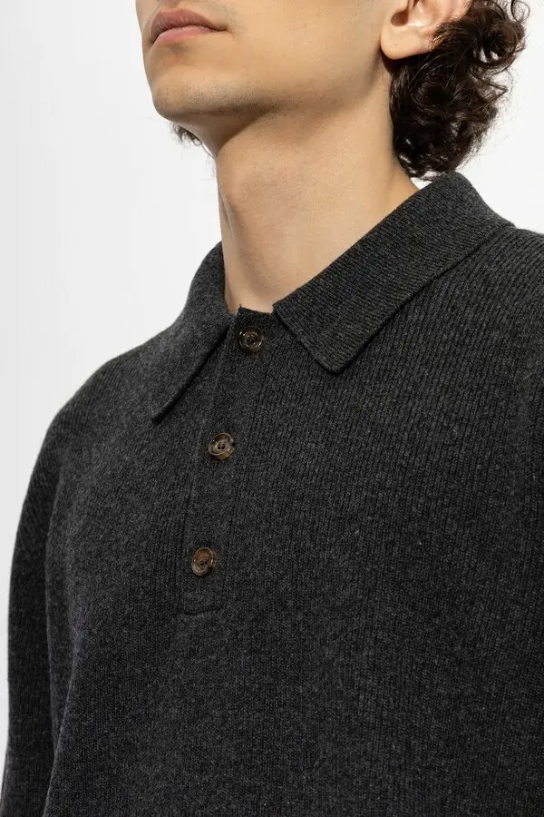 Valentino Garavani Wool Long-sleeve Polo