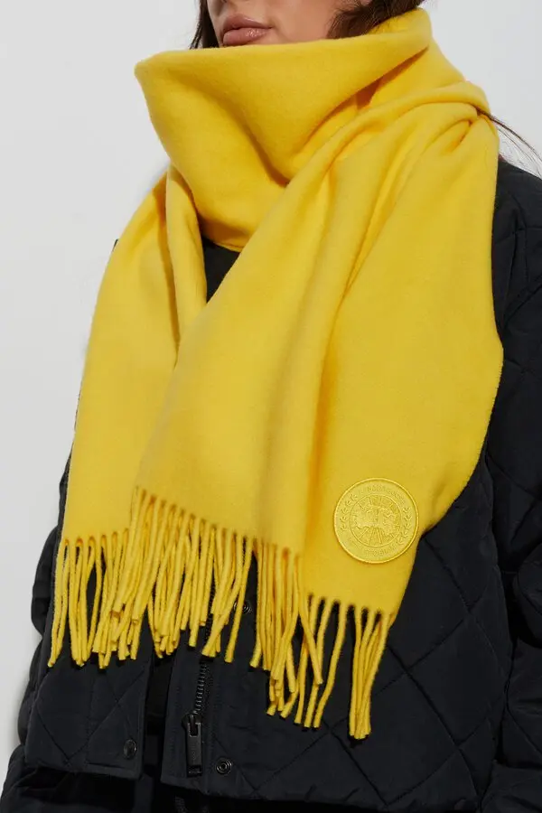 Canada Goose Wool Scarf With Fringes