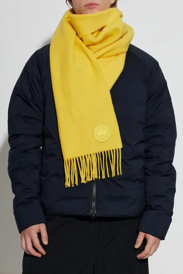 Canada Goose Wool Scarf With Fringes