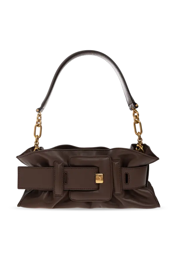 Balmain Leather Bag ‘anthem Mini - Brown