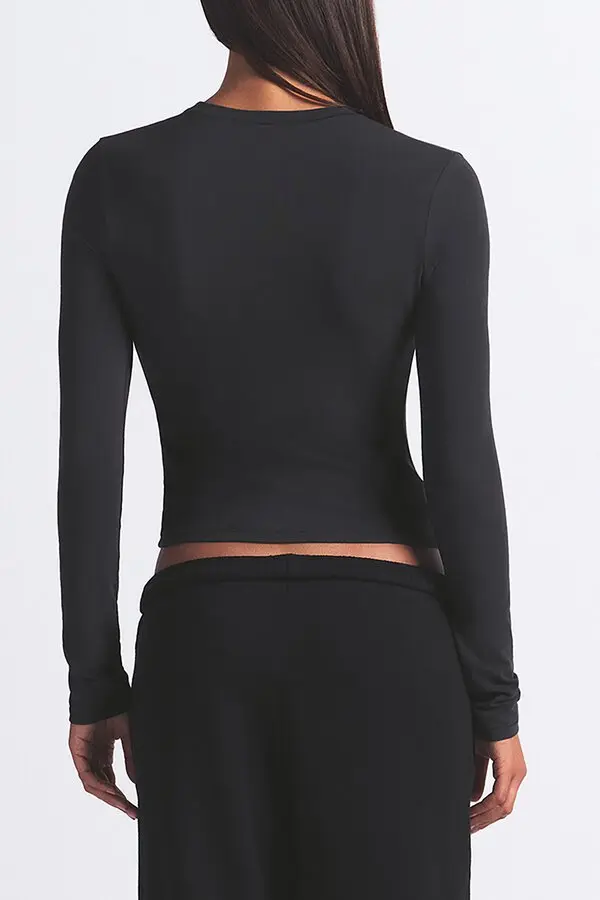 SKIMS Long-sleeve T-shirt - Black