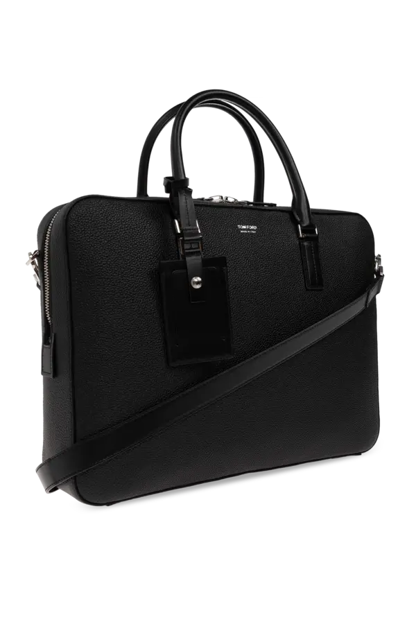 TOM FORD Leather Bag With Logo