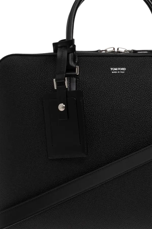 TOM FORD Leather Bag With Logo