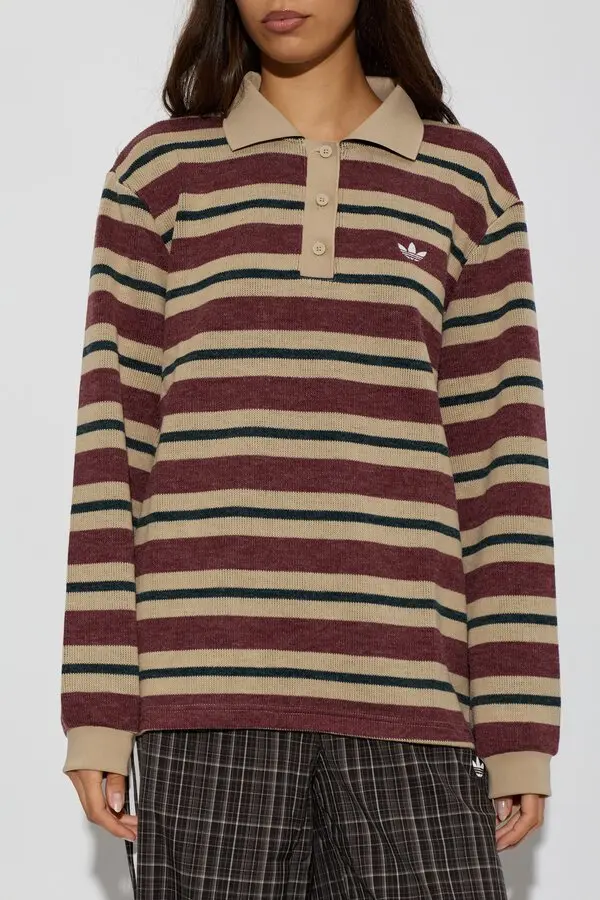 ADIDAS ORIGINALS Long-sleeve Polo - Beige