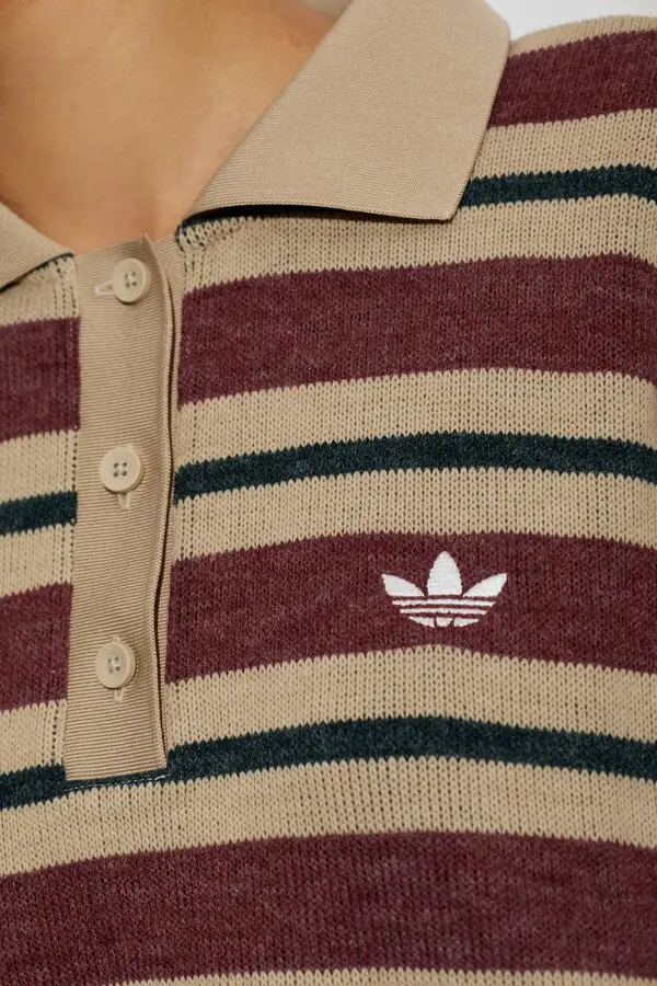 ADIDAS ORIGINALS Long-sleeve Polo - Beige