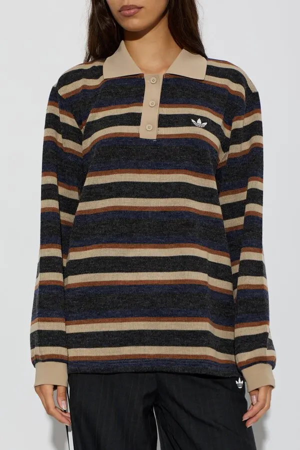 ADIDAS ORIGINALS Long Sleeve Polo - Multicolour