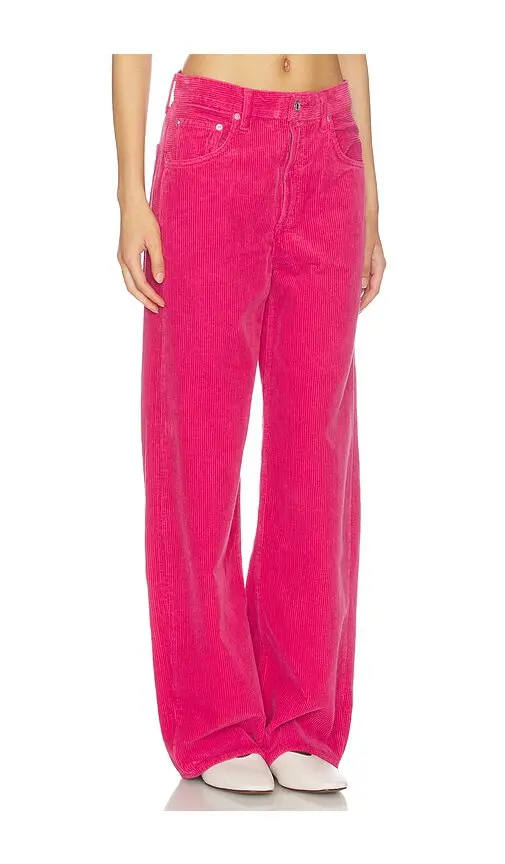 AGOLDE Low Curve Corduroy Jean In Pink