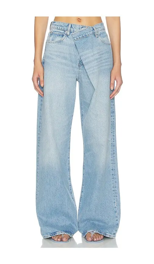 FRAME The Crossover Loose Jeans In Baby Blue