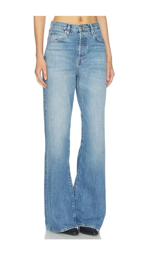 FRAME The Off Duty Loose Jeans In Blue - Flutter