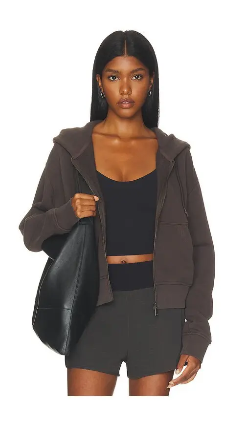 On X Fka Twigs Club Collective Full Zip Hoodie In Brown - Espresso