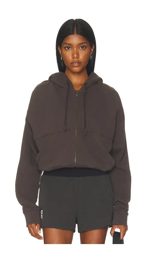 On X Fka Twigs Club Collective Full Zip Hoodie In Brown - Espresso