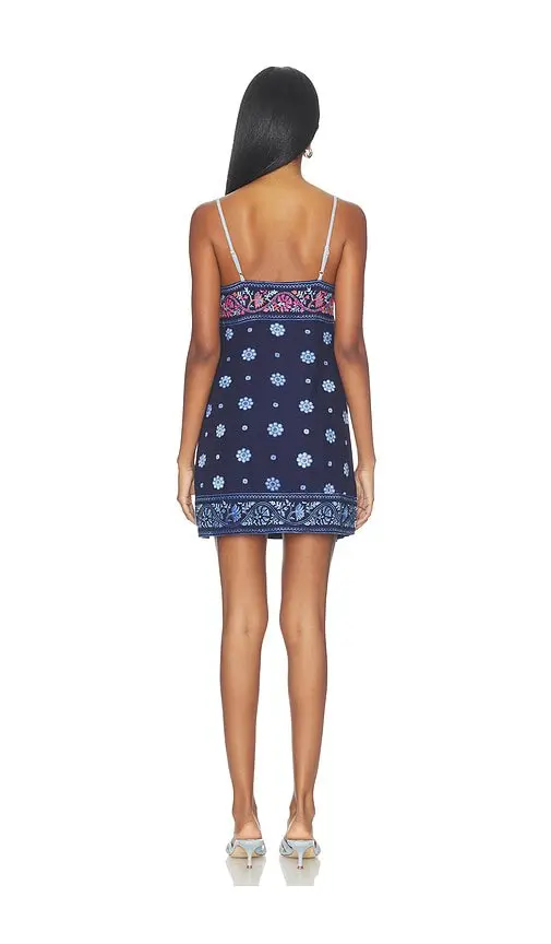 Free People Bali Take Me With You Mini Dress In Blue