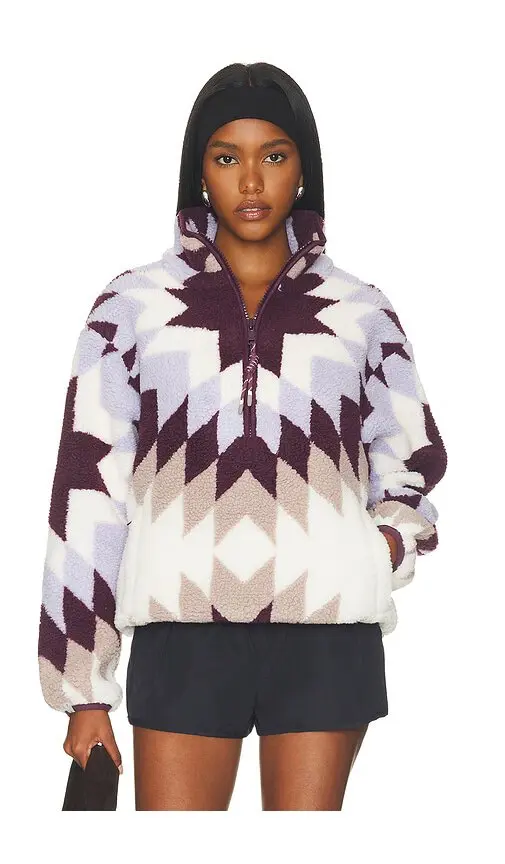 The Upside Harlow Fleece Pullover In Purple