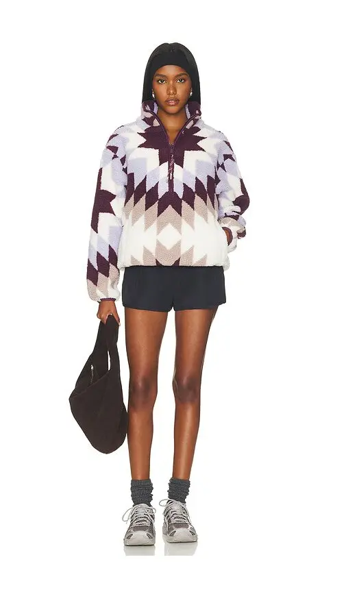 The Upside Harlow Fleece Pullover In Purple