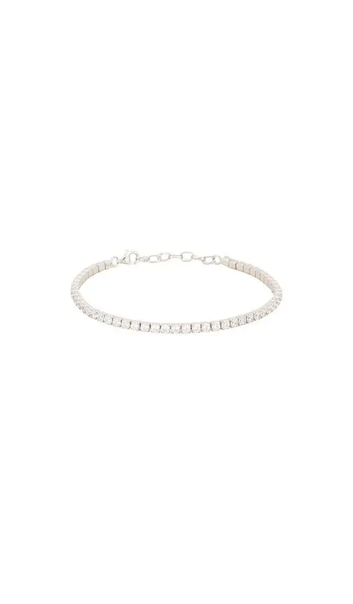SERGE DENIMES Tennis Chain Bracelet In Metallic