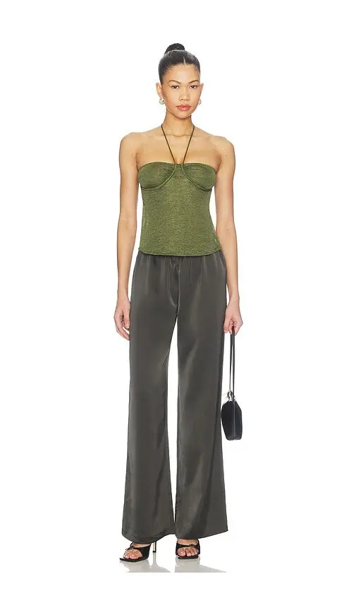 Free People Evening Out Halter Top In Green