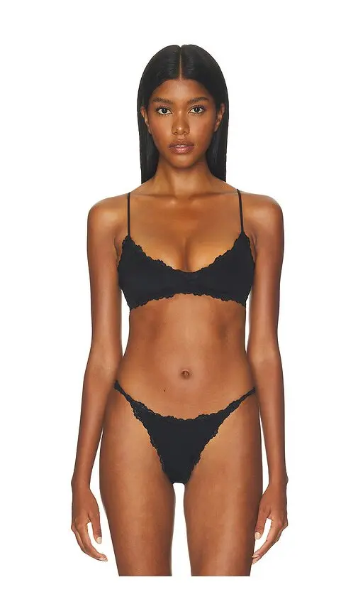 Free People X Intimately Fp Charlie V Bralette - Black