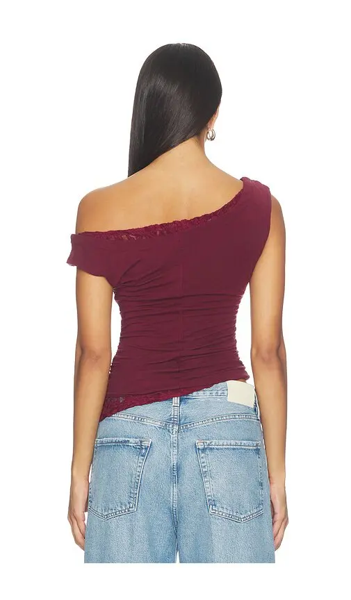 Free People Emma Twofer Top In Burgundy