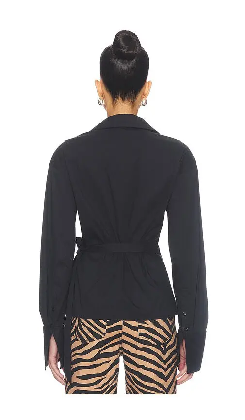 SIMONMILLER Anya Poplin Wrap Top
