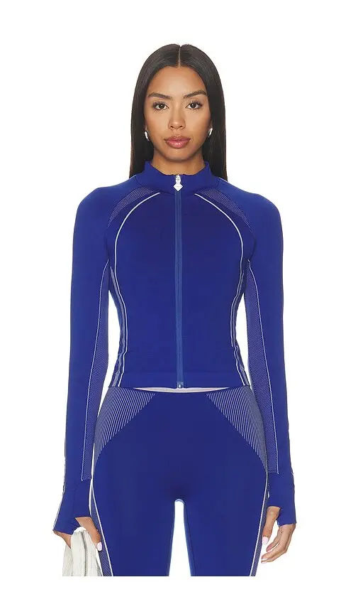 Casablanca Seamless Zip Through Jacket In Blue - Seamless Blue