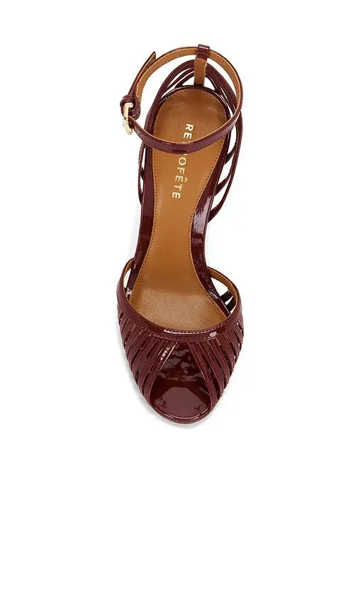 Retrofete Analu Sandal In Burgundy - Cigar