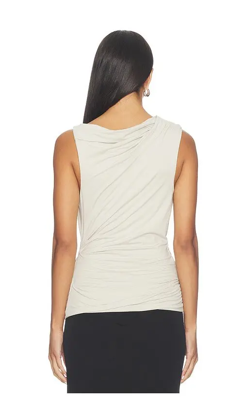 ENTIRE STUDIOS Drape Tank In Grey - Stone