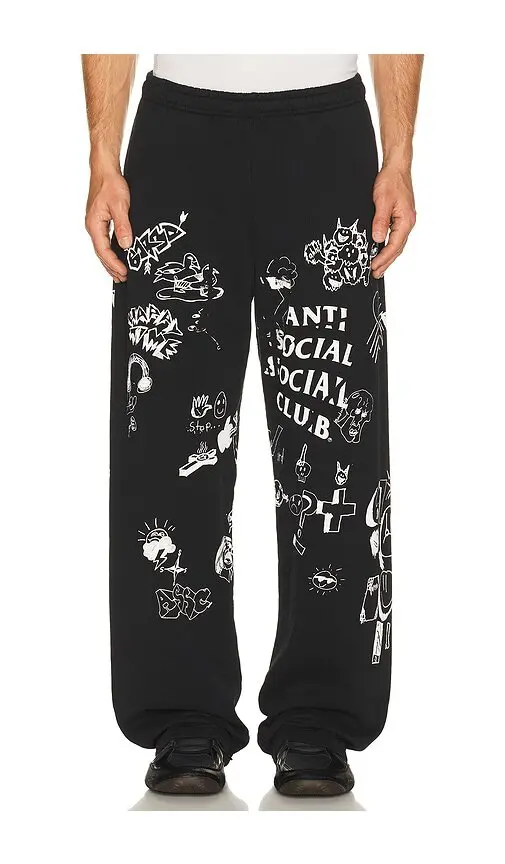 ANTI SOCIAL SOCIAL CLUB Illustrated Sweats - Black