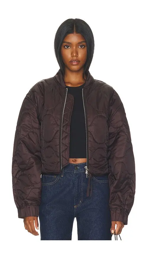 AGOLDE Iona Jacket In Brown - Deep Roast