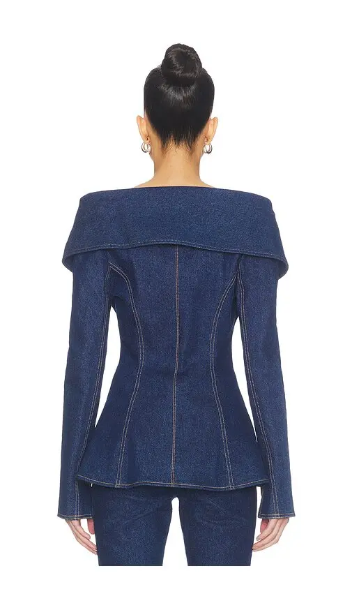 NADINE MERABI Jordan Denim Top