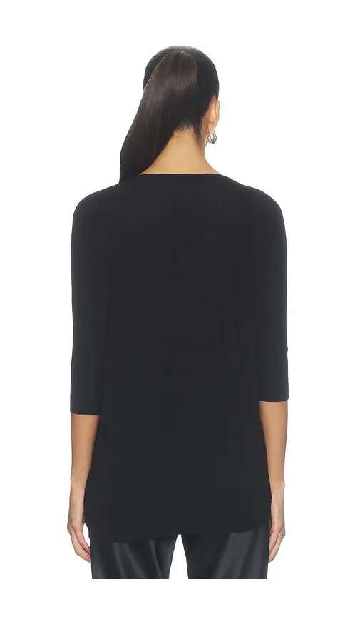 Michael Lauren Dylan 3/4 Sleeve Draped V-neck