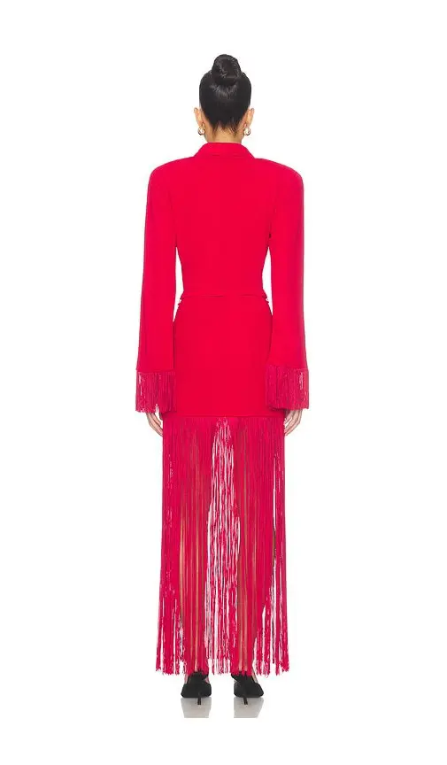 ROWEN ROSE Long Sleeve Polo Maxi Dress