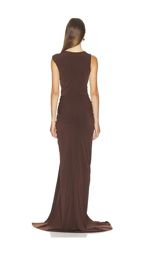 SID NEIGUM Gathered Belt Dress In Brown