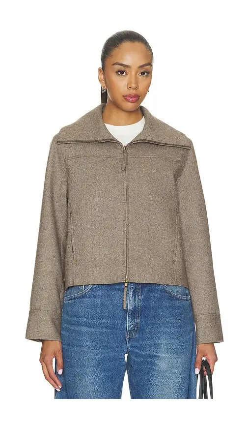 ELODIE THE LABEL Beatrice Zip Front Jacket