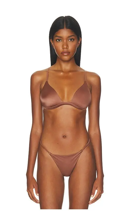 NEGATIVE UNDERWEAR Glac? Mini Bra In Brown - Syrup