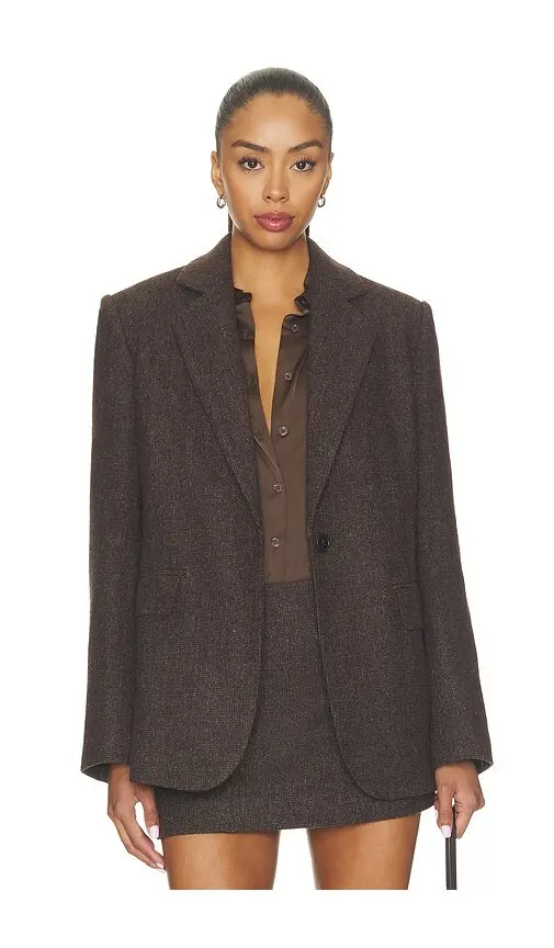 ELODIE THE LABEL Perrin Wool Blend Blazer