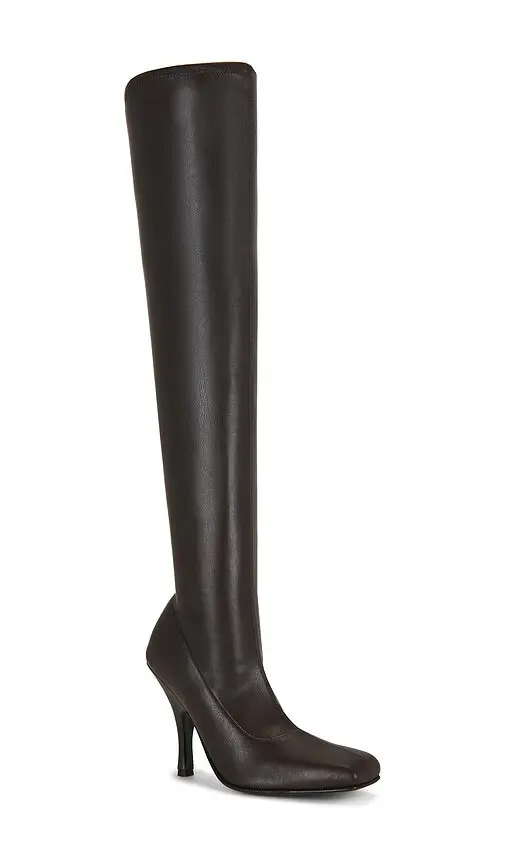GIA BORGHINI Lea Over The Knee Boot In Brown