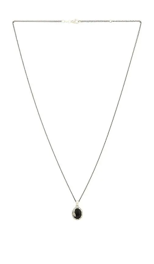 SERGE DENIMES Onyx Serpent Necklace In Metallic